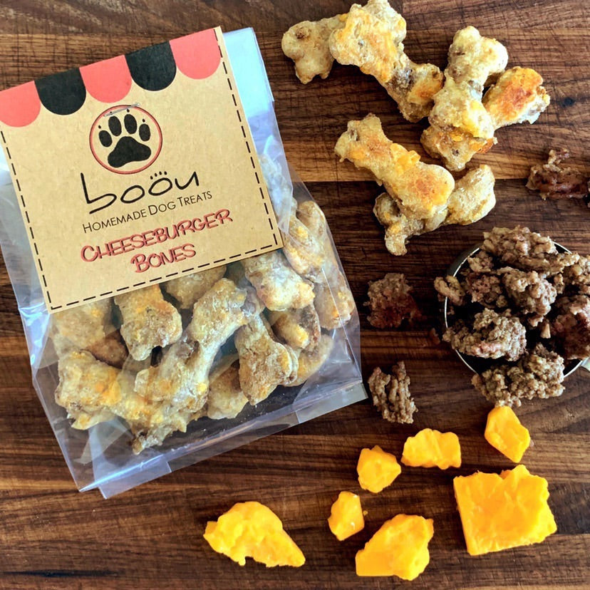 Cheeseburger Bones – Boou Bakery + Pet Shop